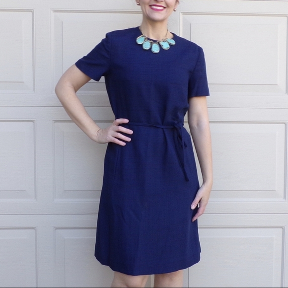 Vintage | Dresses | 96s Navy Blue Dress Jacket Set 60s M | Poshmark